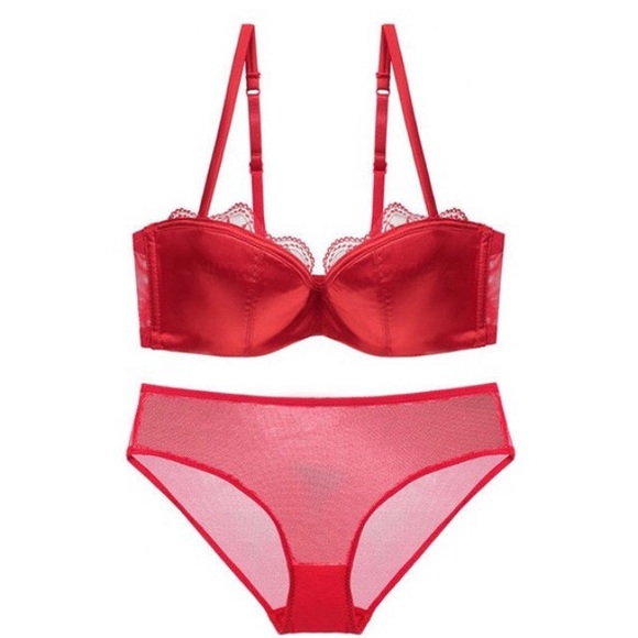 Intimates And Sleepwear Balconette Bra And See Through Panties Set Poshmark
